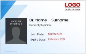 Doctor ID Card Templates MS Word | Download Edit & Print