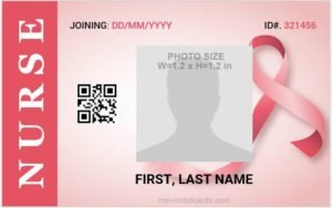 15 Professional Nursing ID Cards for MS Word | Edit Print