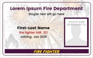 Fire Department Employees ID Cards | Download Templates