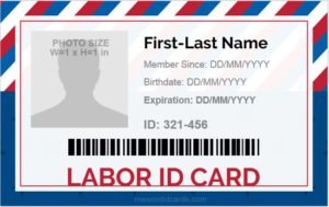 5 Professional Design Labor ID Card Templates | Edit & Print