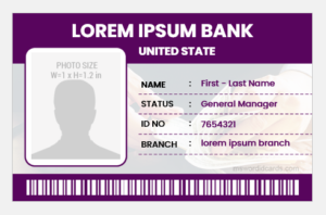 Bank Manager ID Cards/Badges Templates | Download Edit