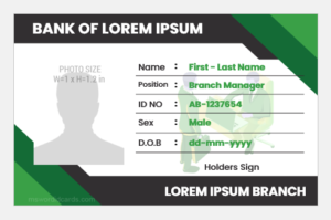 Bank Manager ID Cards/Badges Templates | Download Edit