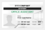 Assistant Workplace ID Cards for Word | Edit & Print Card