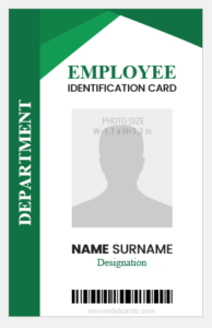 500+ Editable Employee ID BadgeCard Layouts for MS Word