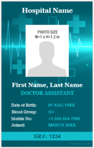 20+ Best Doctor Assistant ID Badge Templates | Download Edit