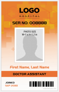 20+ Best Doctor Assistant ID Badge Templates | Download Edit