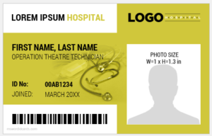 Operation Theatre Technician ID Badges | Download Edit Print