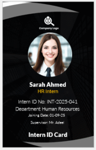 Intern or Trainee ID Badge Templates for Word | Download