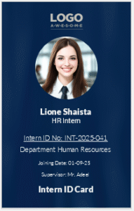 Intern or Trainee ID Badge Templates for Word | Download