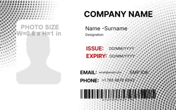 Office ID Card Template -Editor | Microsoft Word ID Card Templates