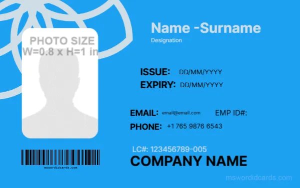 Office ID Card Template -Editor | Microsoft Word ID Card Templates