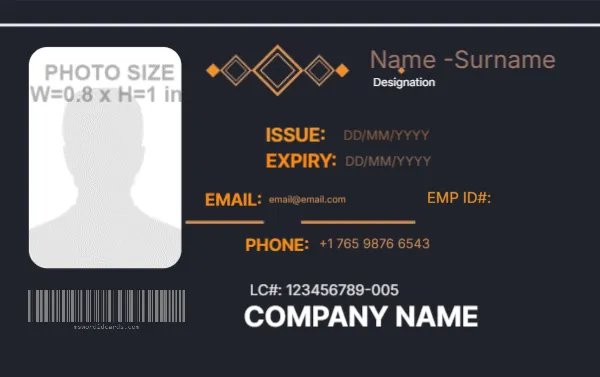 Office ID Card Template -Editor | Microsoft Word ID Card Templates